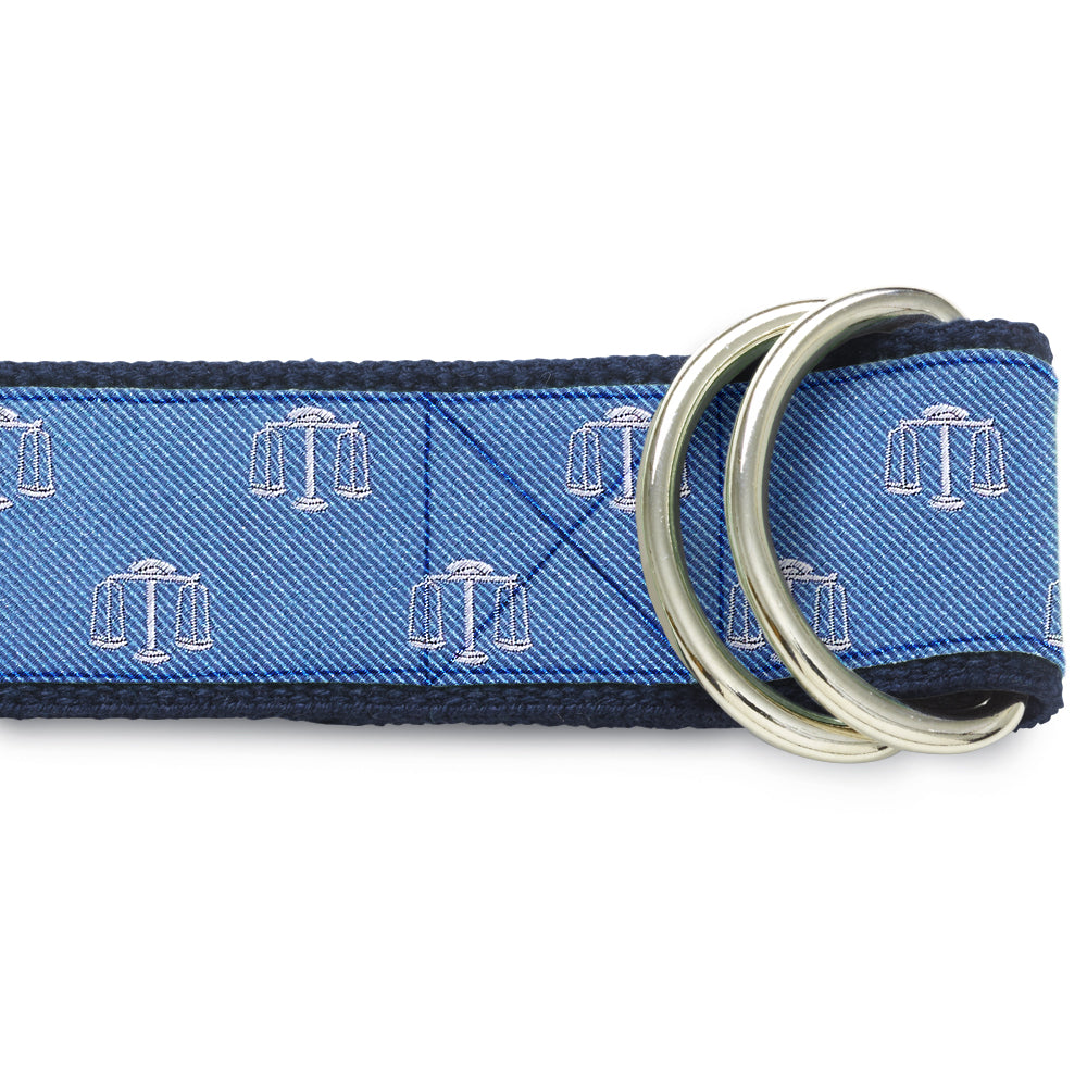Atticus Blue D-Ring Belts by Beau Ties of Vermont