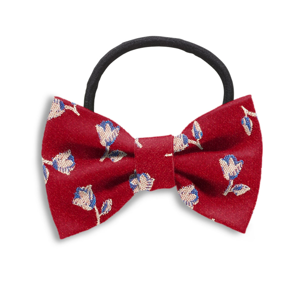 Burgundy Field Hair Bows by Beau Ties of Vermont