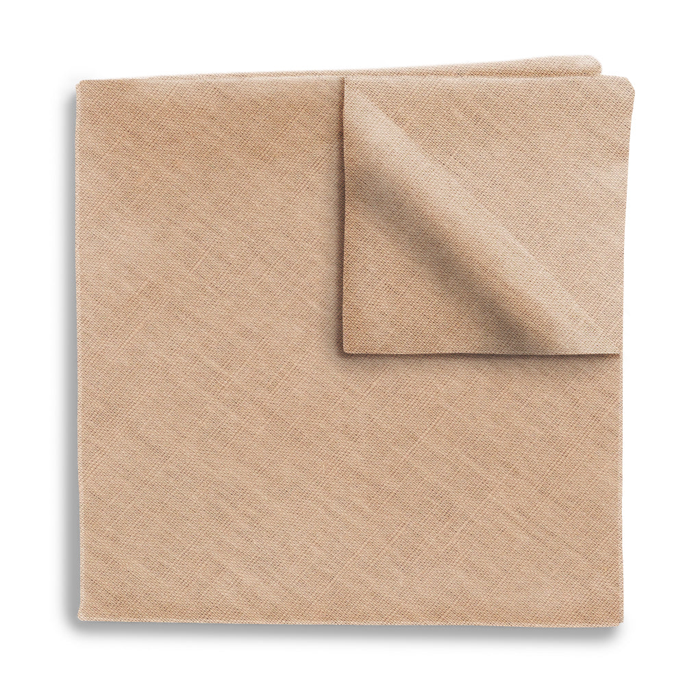 Solid Linen Sand Pocket Squares by Beau Ties of Vermont