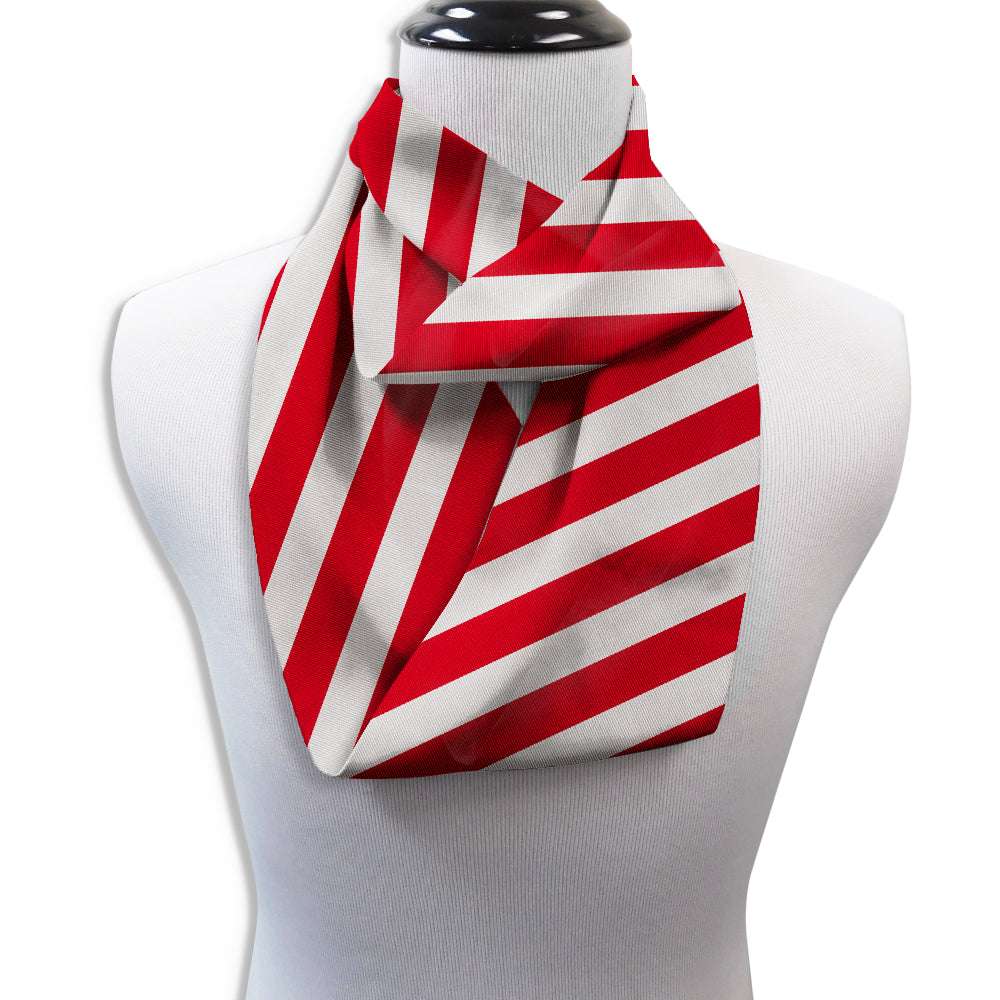 Collegiate Red and Silver Infinity Scarves by Beau Ties of Vermont
