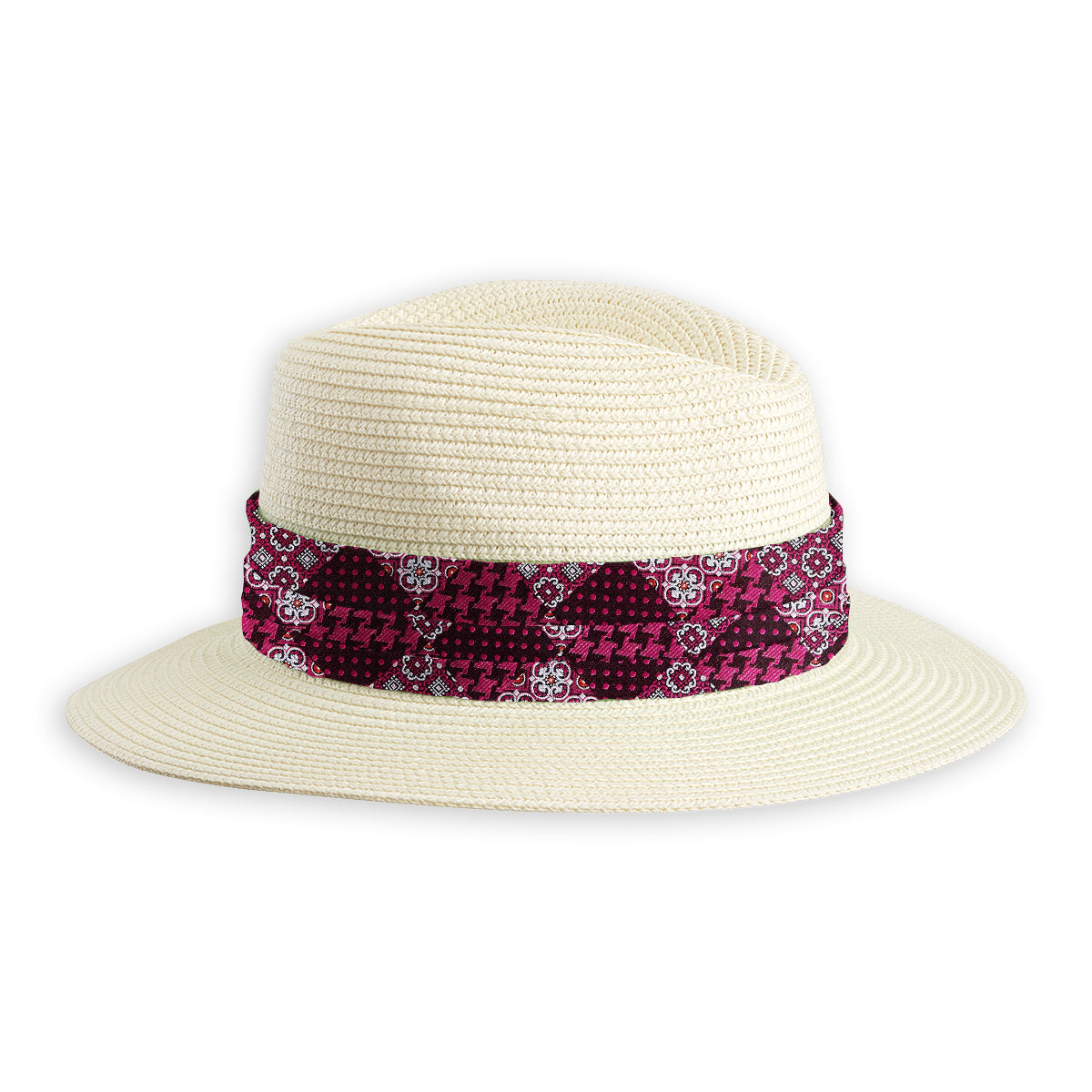 Ellis Square Pink Hat Band by Beau Ties of Vermont