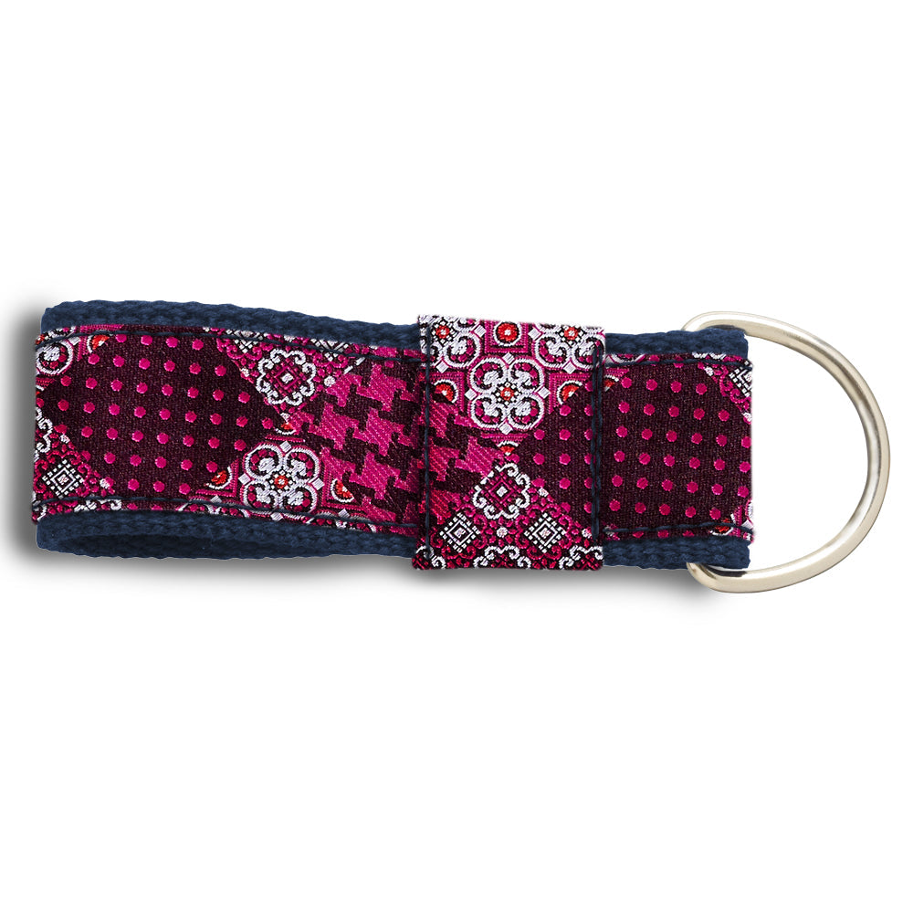 Ellis Square Pink Key Fobs by Beau Ties of Vermont