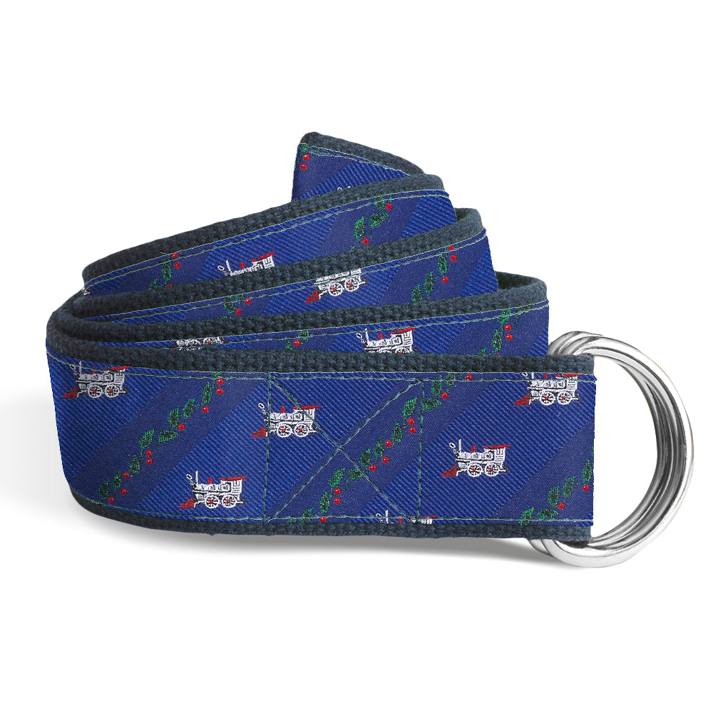 Holly Station Blue D-Ring Belts by Beau Ties of Vermont