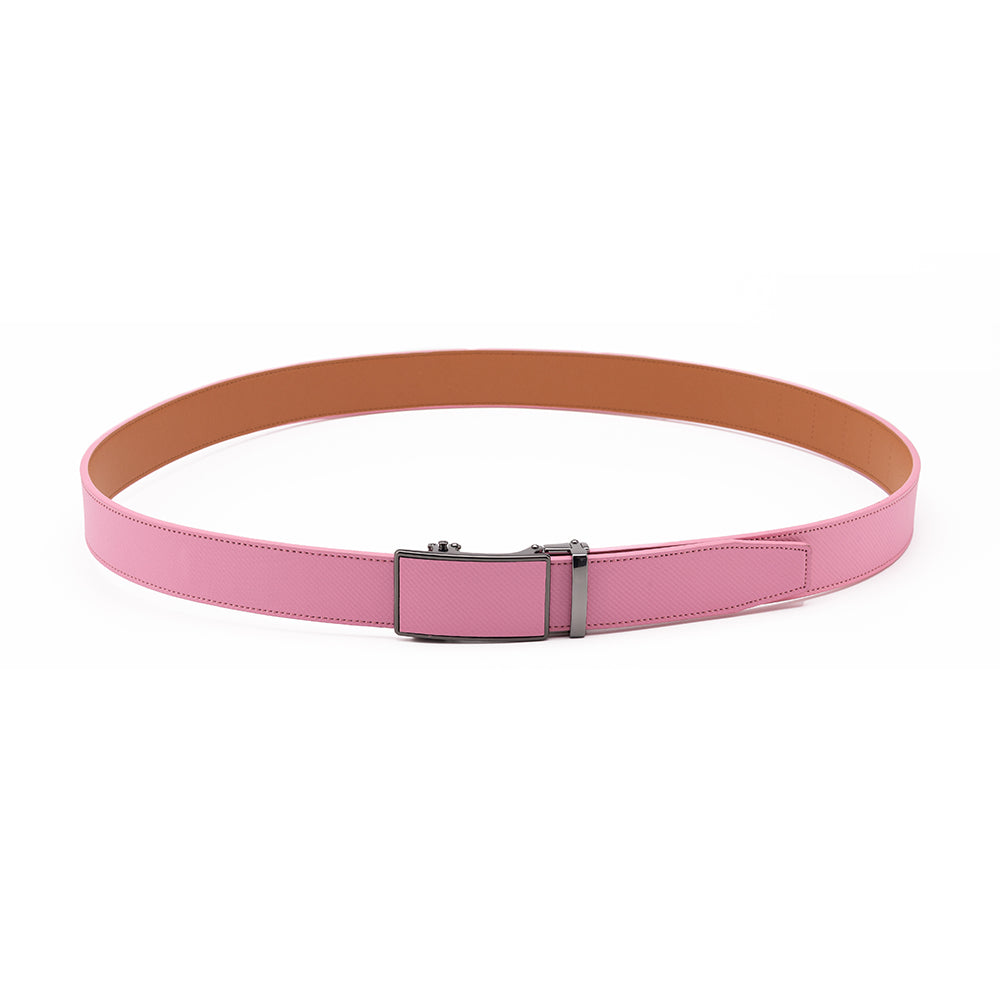 Leather Ratchet Belt Pink by Beau Ties of Vermont