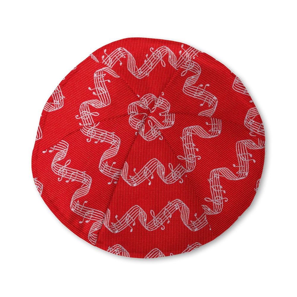 Melodious Red Kippah by Beau Ties of Vermont