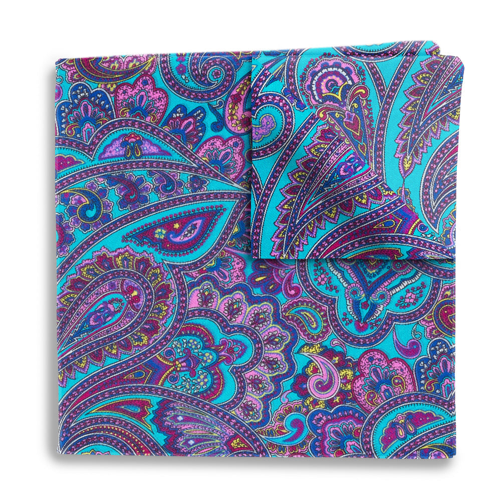 Turquoise Bay Pocket Squares by Beau Ties of Vermont