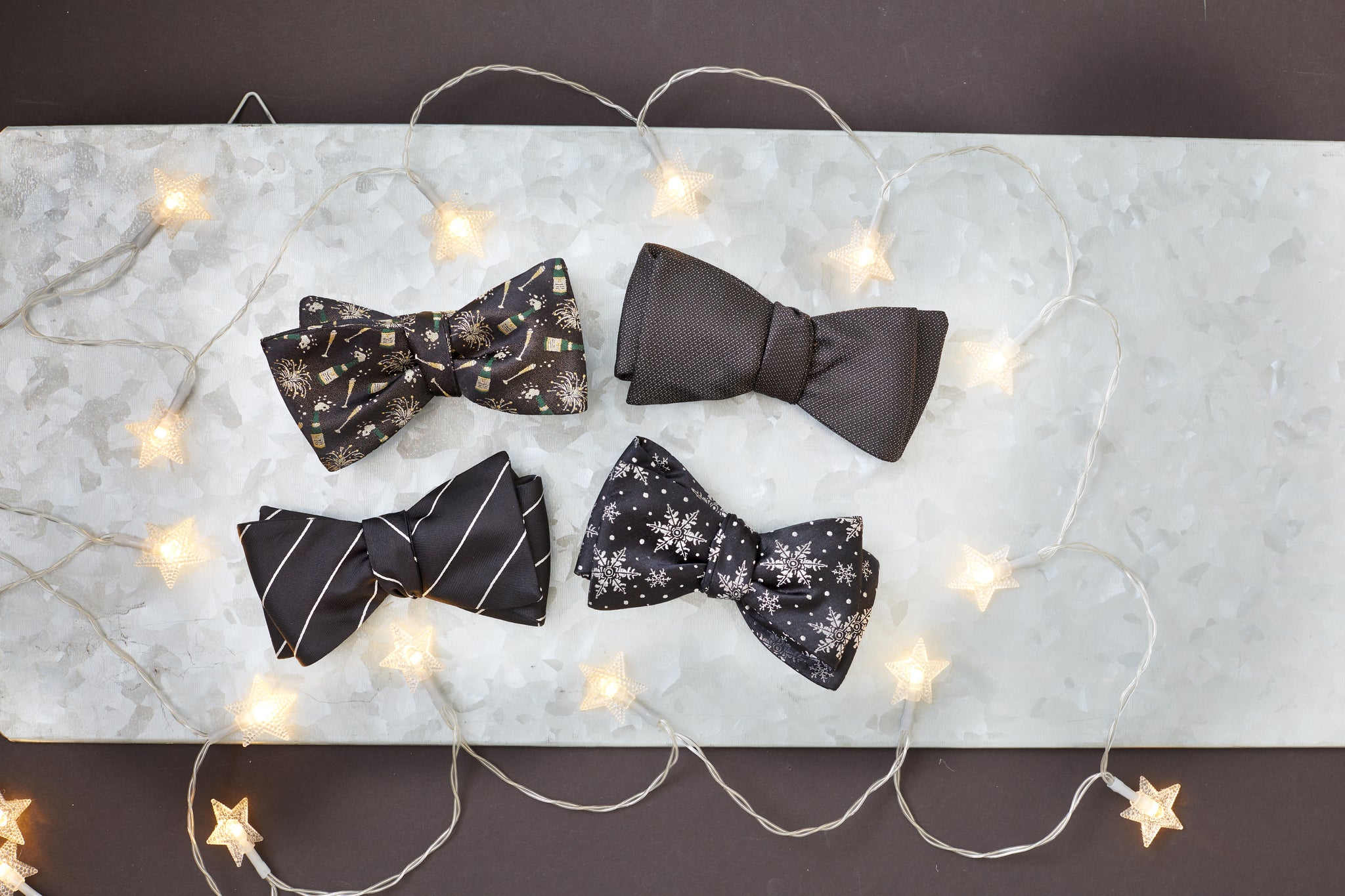 Crystalline Black bow ties by Beau Ties of Vermont