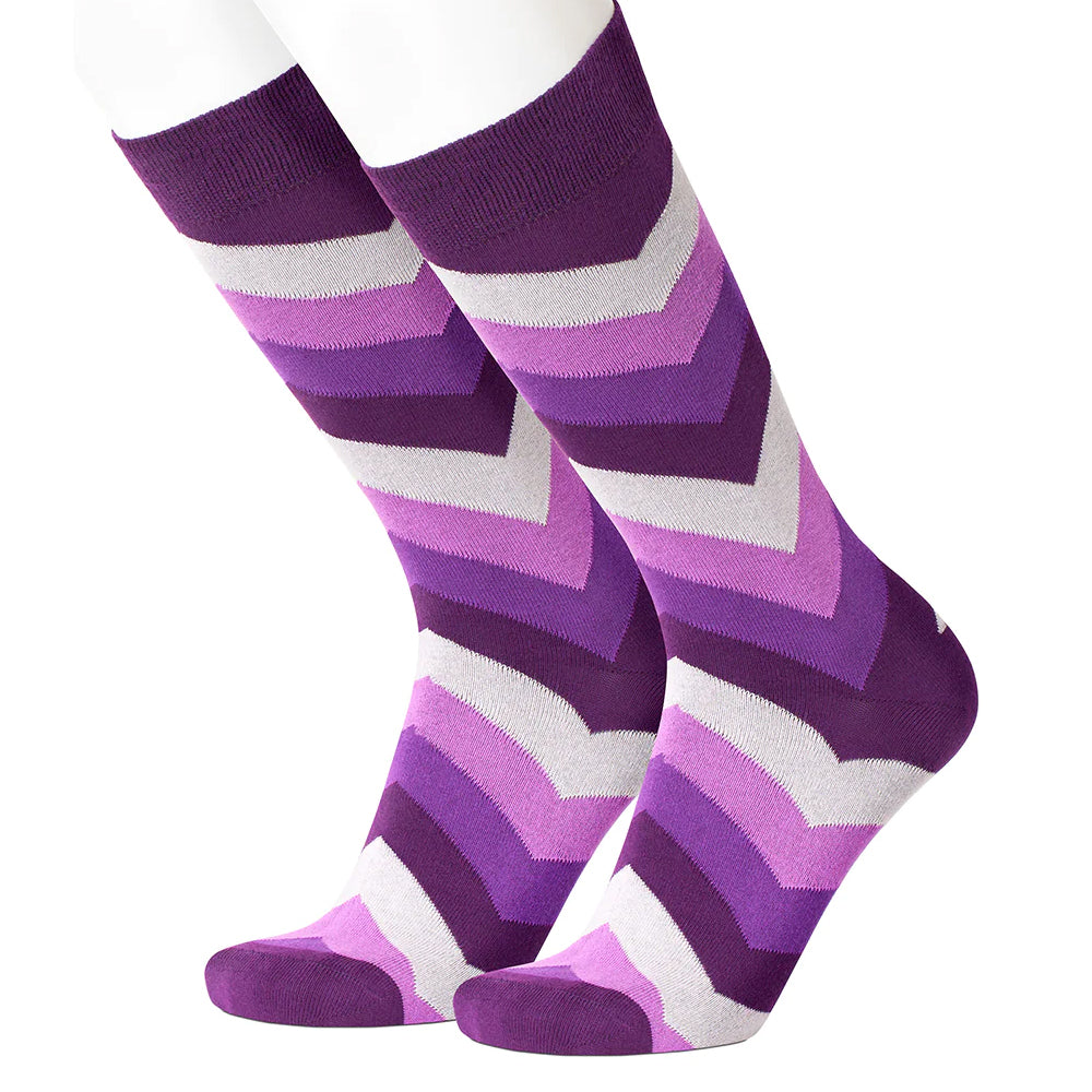 Chevron Purple Men's Socks by Beau Ties of Vermont